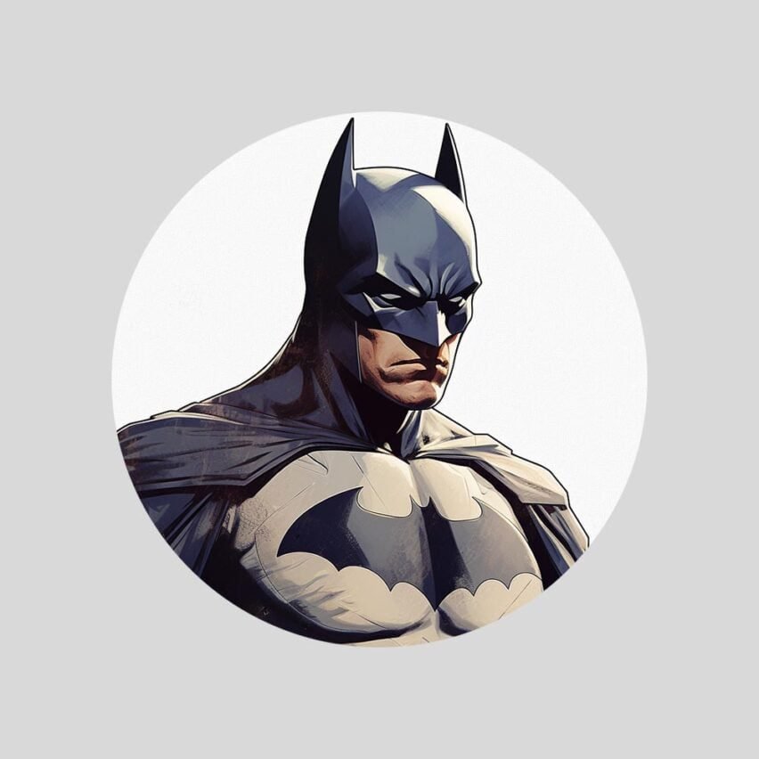 Aesthetic batman round sticker - Skin Layers