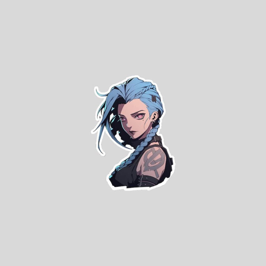 Arcane serious look jinx sticker - Skin Layers