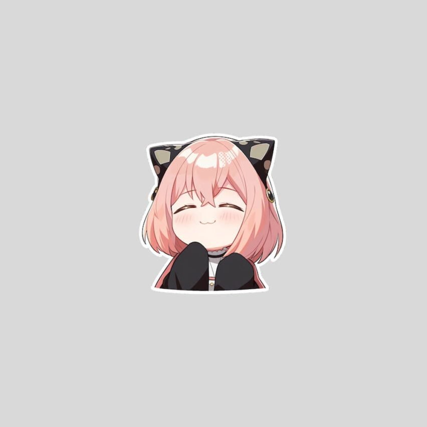 Cute happy anya forger sticker - Skin Layers